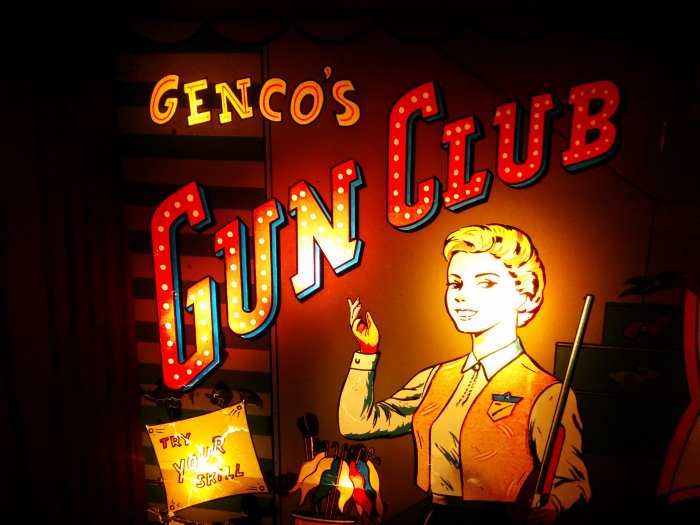 Put a dime in the slot then take 25 shots at moving rabbits, rotating ...